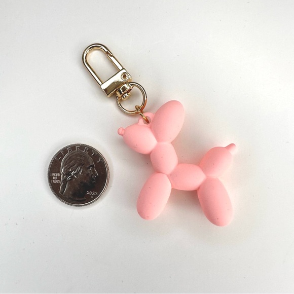 Accessories | Nwt Dog Balloon Bag Charm Keychain Barbie Core Light Pink | Poshmark